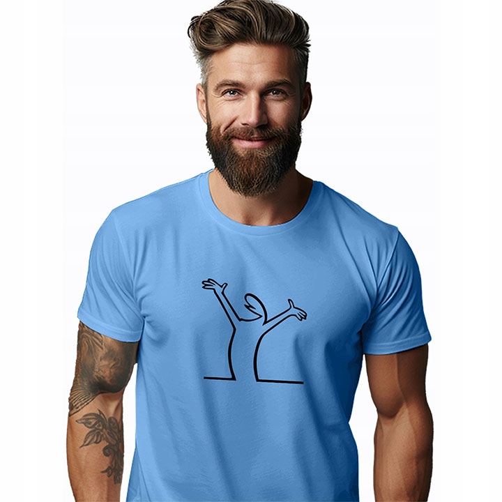 KOSZULKA MĘSKA T-SHIRT L LA LINEA BALUM BALUM ART. ŚMIESZNA PREZENT ...