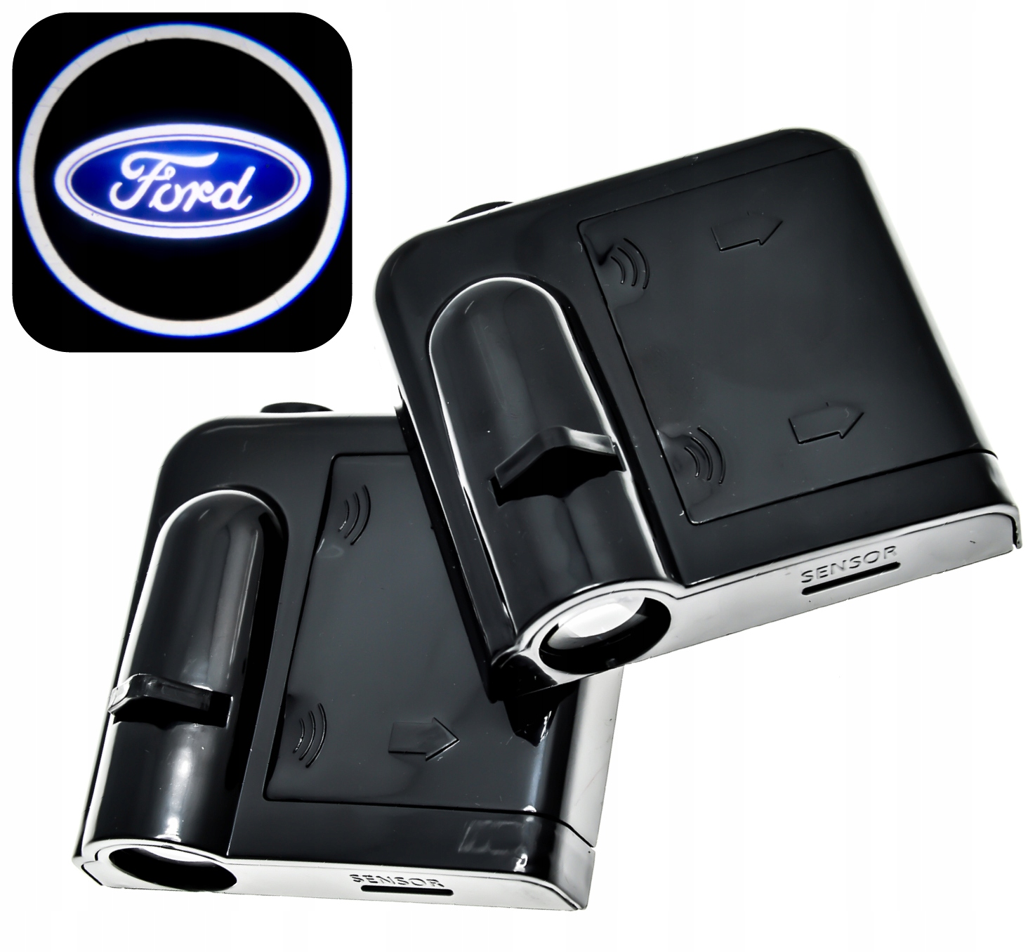 FORD LED Logo Projektor HD Lampka Bezprzewodowy Fiesta Focus Fusion KA ...