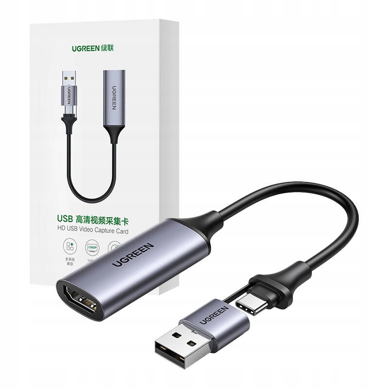 UGREEN Karta Przechwytywania Obrazu Grabber HDMI Przejściówka 4K 60Hz ...