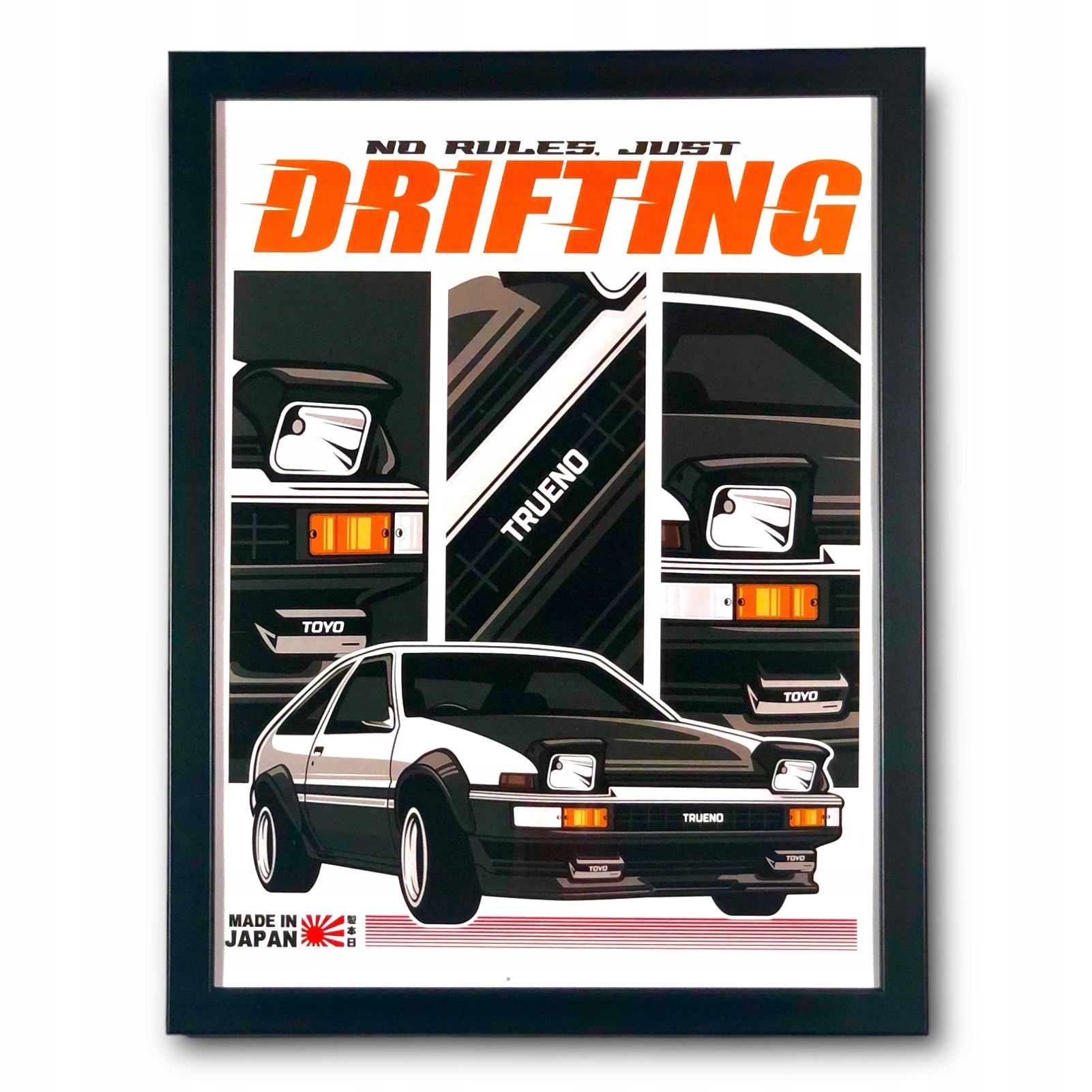 DEKORATÍV FALIKÉP - JDM TOYOTA AE86 TRUENO DRIFTING MADE IN JAPAN za ...