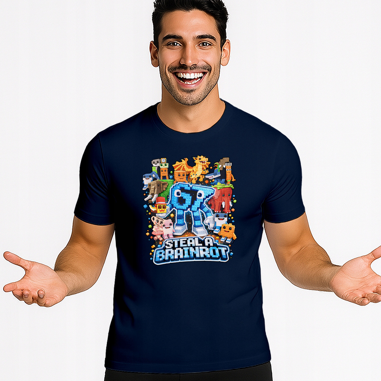 PÁNSKÉ TRIČKO 67 SIX SEVEN VIRAL BRAIN ROT L DÁREK KVALITA, • Ceny ...