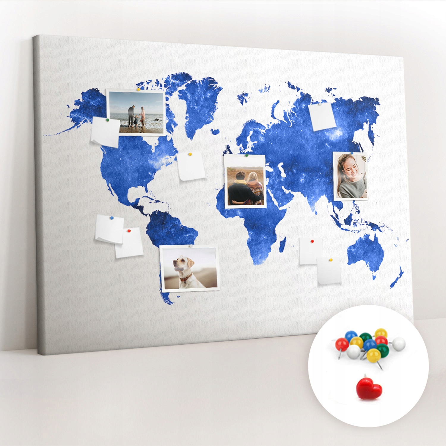 Duża Tablica Korek Z Pinezkami Mapa Świata Kosmos (4068302558601 ...