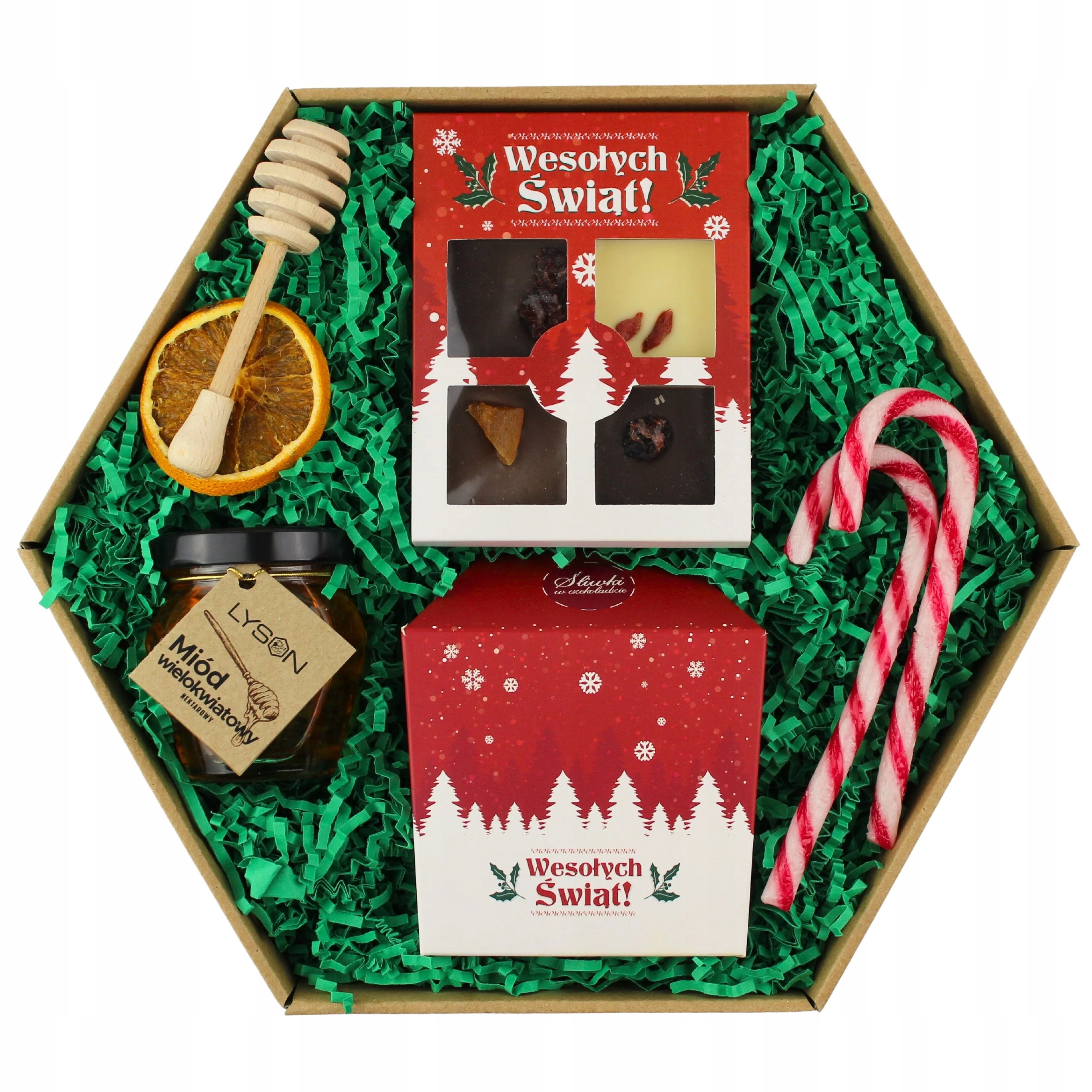 ŚWIĄTECZNY BOX kosz prezentowy PREZENT dla pracowników - śliwki ...