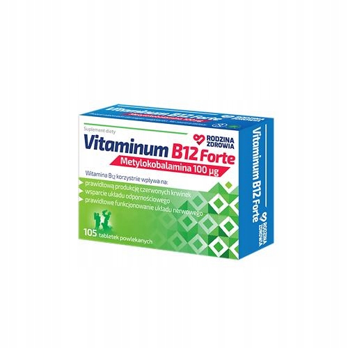 Vitaminum B12 Forte Metylokobalamina 100ug 105tabl (5902666653963 ...