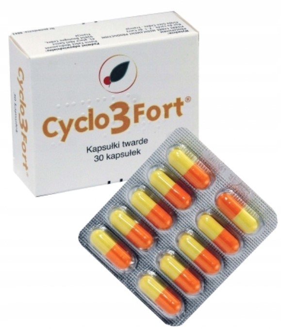 CYCLO 3 FORT, kapsułki twarde - 450mg, 30 sztuk • Cena, Opinie - Allegro
