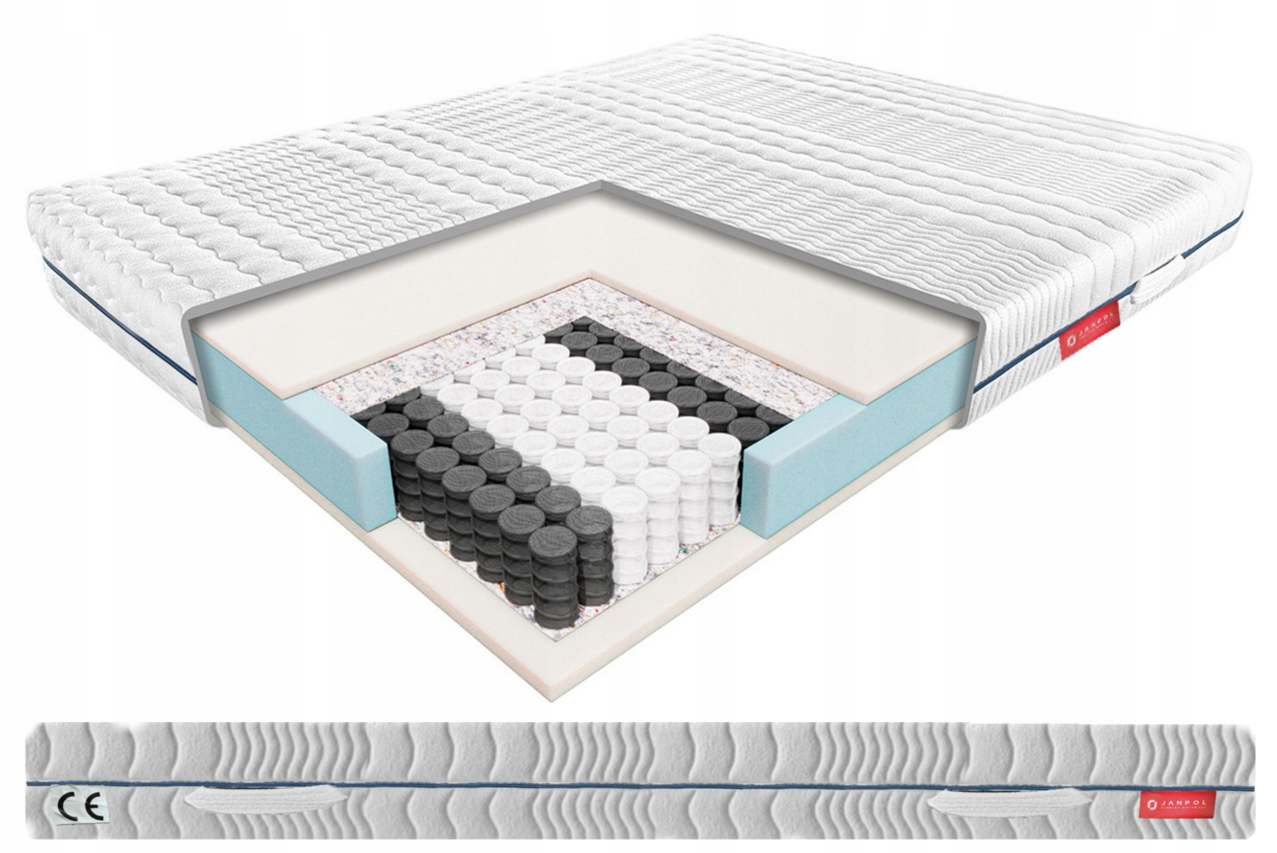 Materac sprężynowy kieszeniowy Janpol 160 x 200 x 18cm (5906267401312 ...