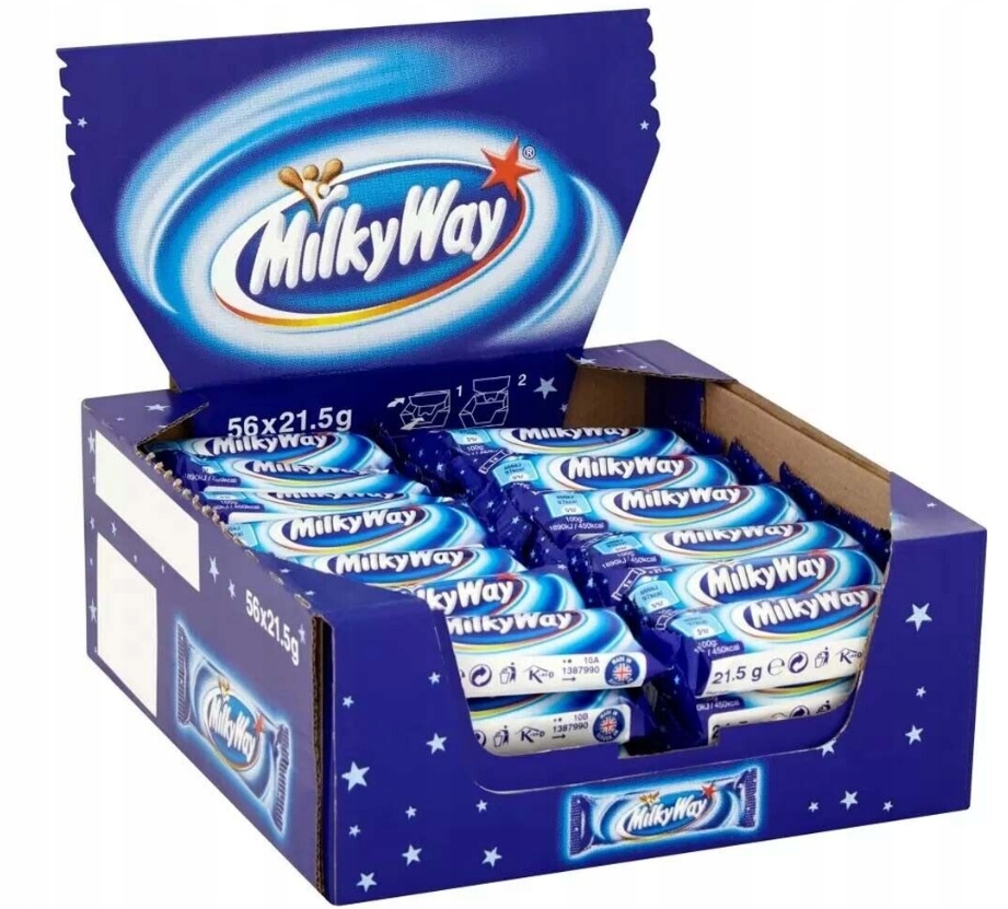 ZESTAW MARS baton mleczny w czekoladzie MILKY WAY 21,5g x 56 szt ...