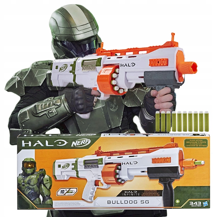 PISTOLET SHOTGUN BOJOWY NERF HALO KARABIN BULLDOG 13630108722 - Allegro.pl