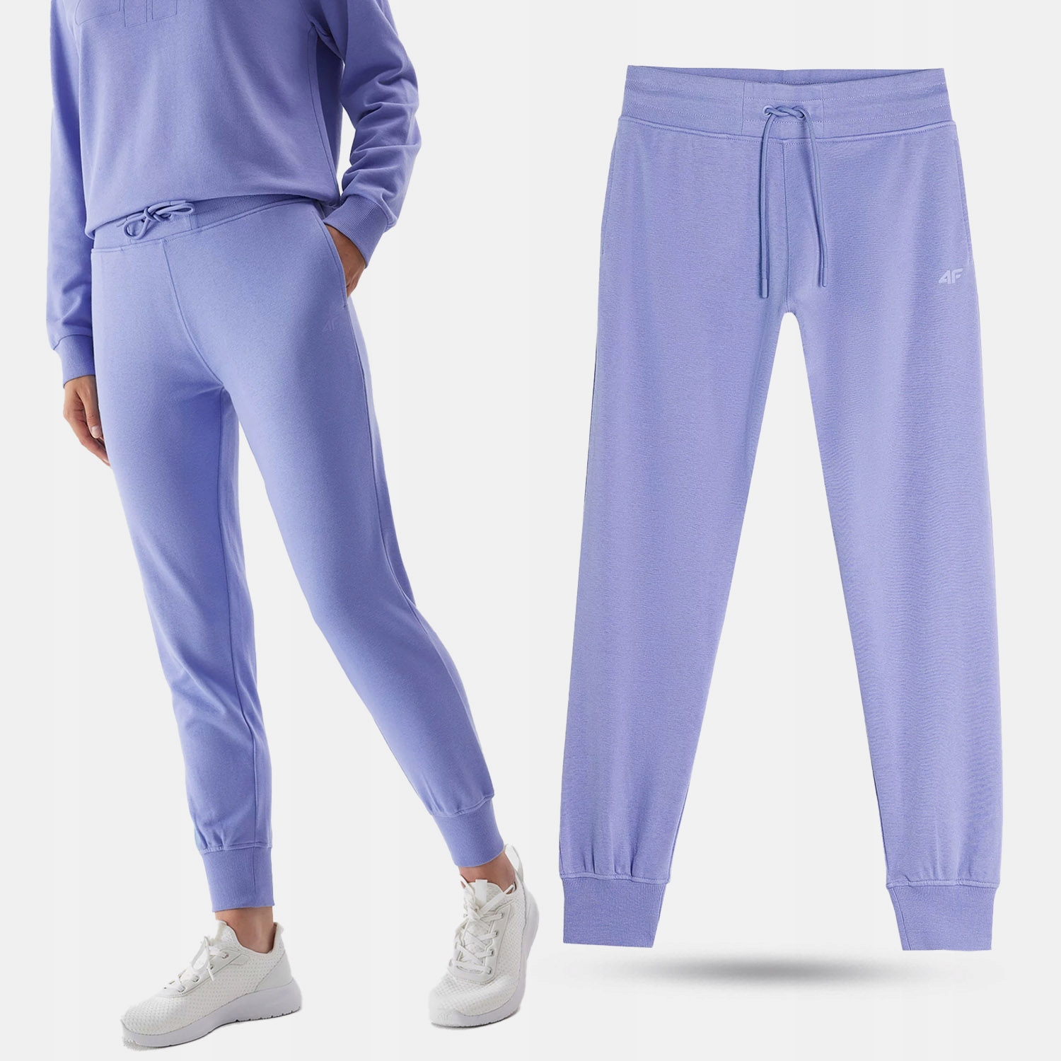 SPODNIE DRESOWE DAMSKIE 4F DRESY JOGGERY SPORTOWE BAWEŁNA AW23F474 ...