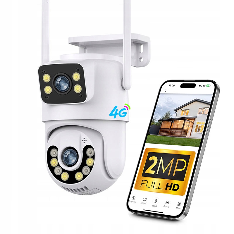 KAMERA ZEWNĘTRZNA IP NA KARTĘ SIM 4G LTE GSM FUL HD BEZPRZEWODOWA ...