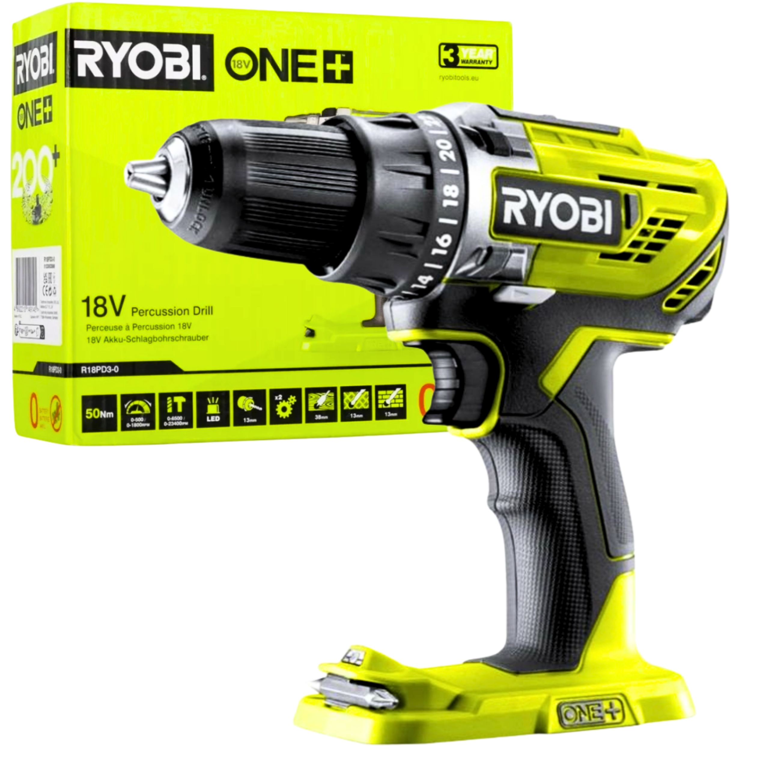 Aku Vrtačka Ryobi R18DD3-0 AKU 18V (bez baterie), (4892210149152) • Ceny, Recenze - Allegro