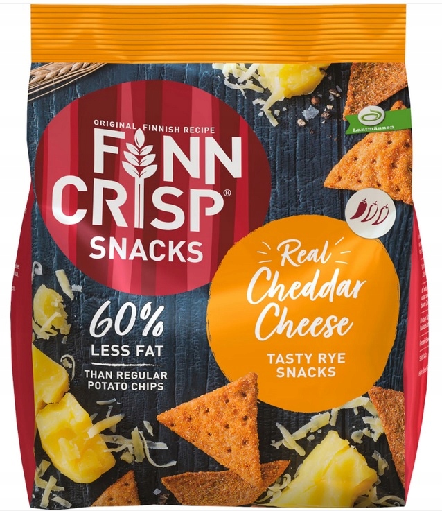 CHIPSY ŻYTNIE SER CHEDDAR SNACKS REAL CHEDDAR CHEESE FINN CRIPS 150G ...
