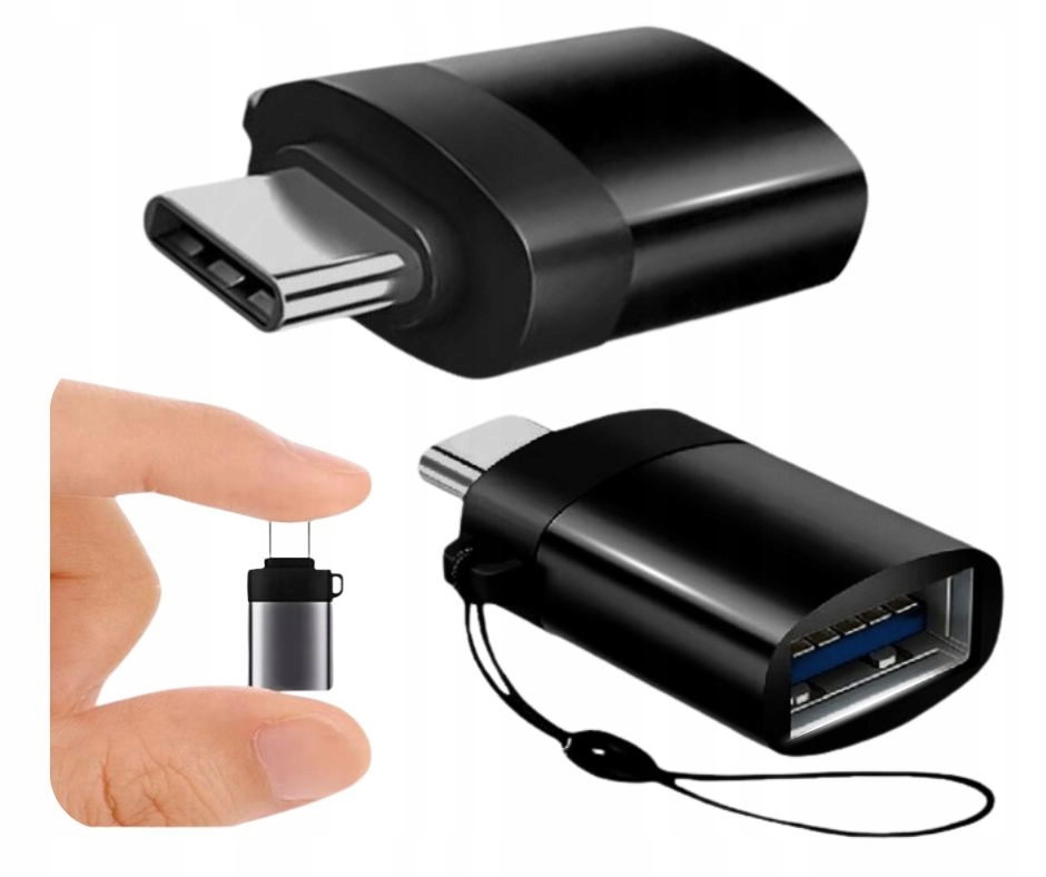 ADAPTER PRZEJŚCIÓWKA USB-A do USB-C OTG MINI CZARNY USB 3.0 - Sklep, Opinie, Cena w Allegro
