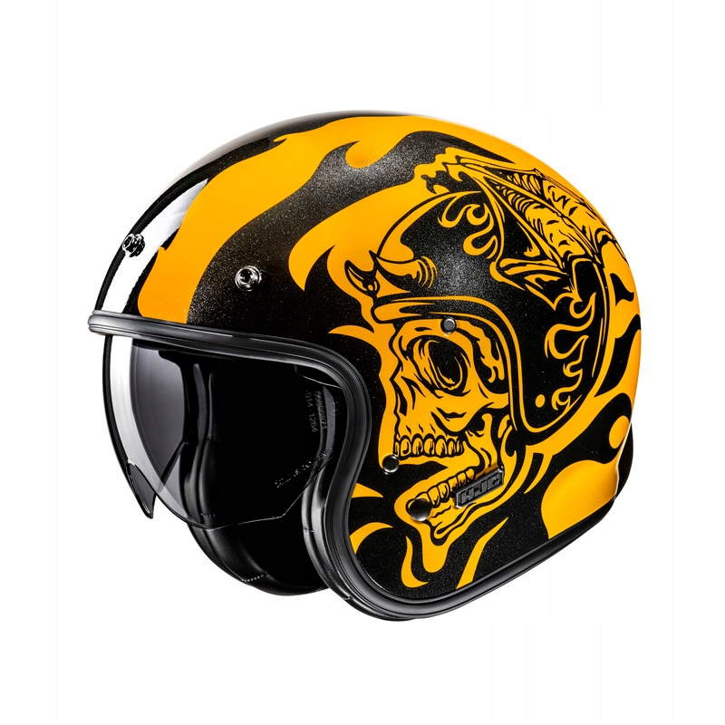 KASK MOTOCYKLOWY OTWARTY HJC V31 FLAME YELLOW/BLACK M 8804269022511 za ...