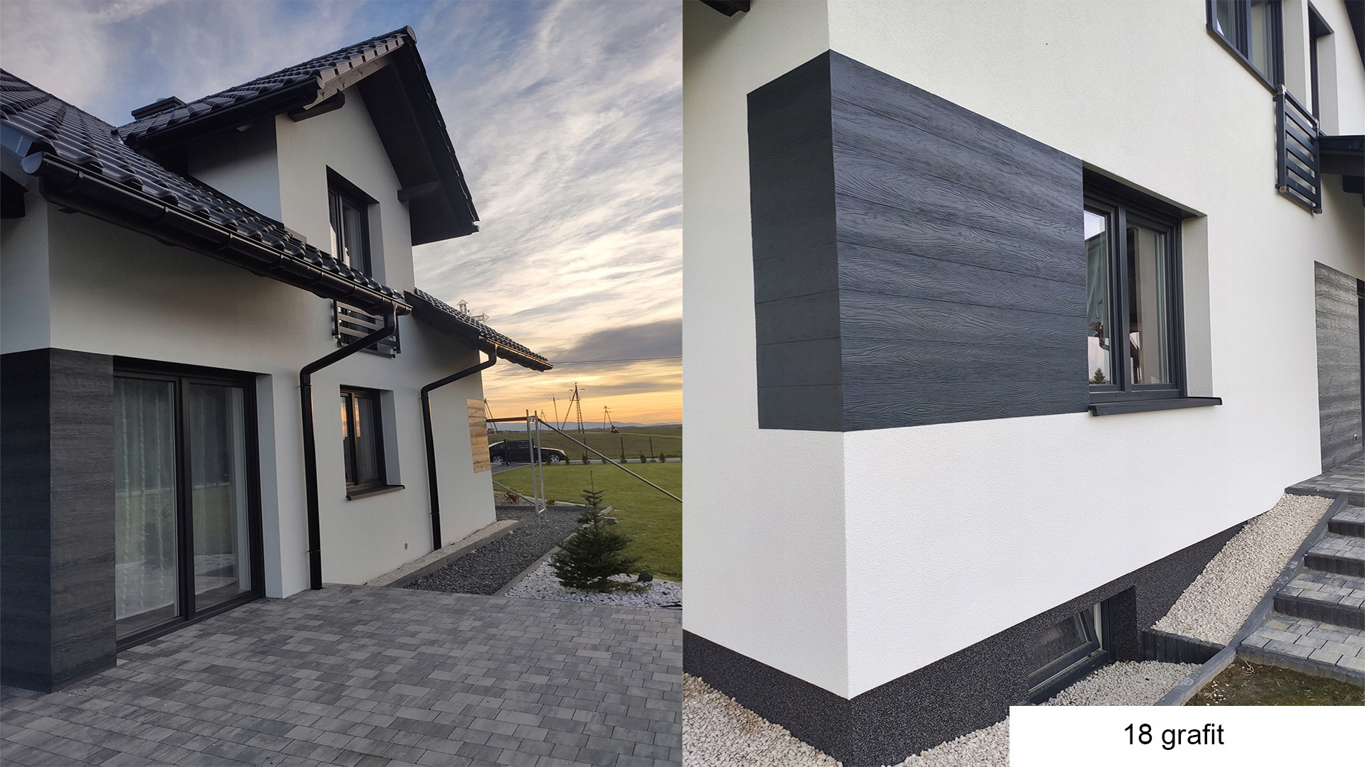 DESKA ELEWACYJNA IMITACJA DREWNA 1M2 GRAFIT 13596419622 - Allegro.pl