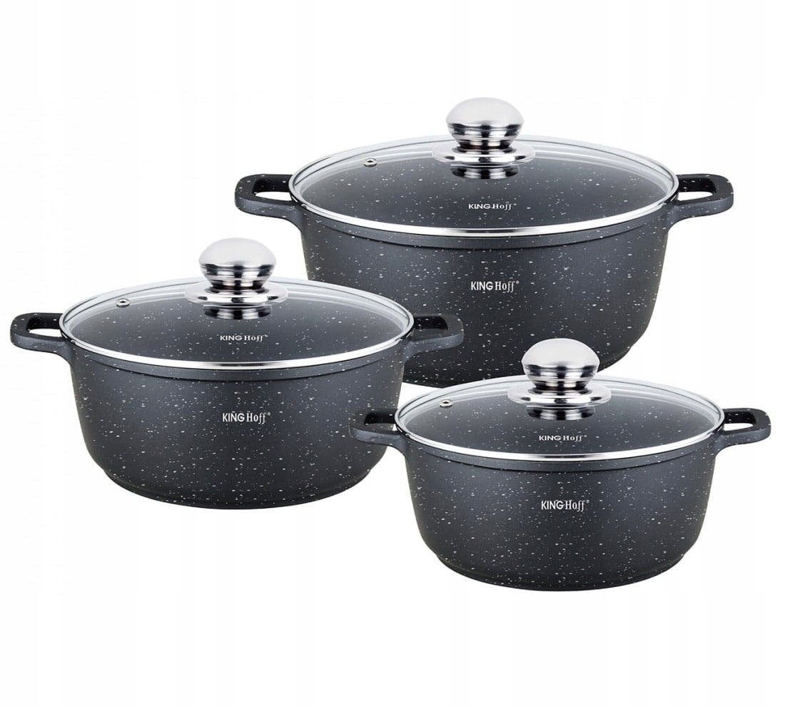 KOMPLET ZESTAW GARNKÓW GARNKI CERAMICZNE MARMUREK (5908287216068 ...