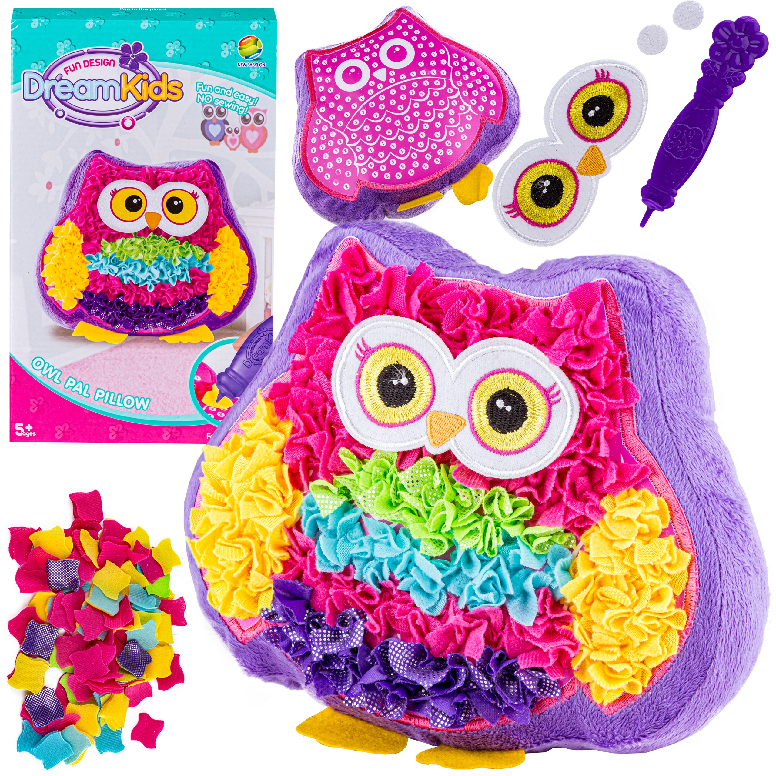 MASKOTKA PLUSZAK DO USZYCIA PODUSZKA SOWA SÓWKA Kreatywny zestaw DIY (5904659093343) • Cena ...