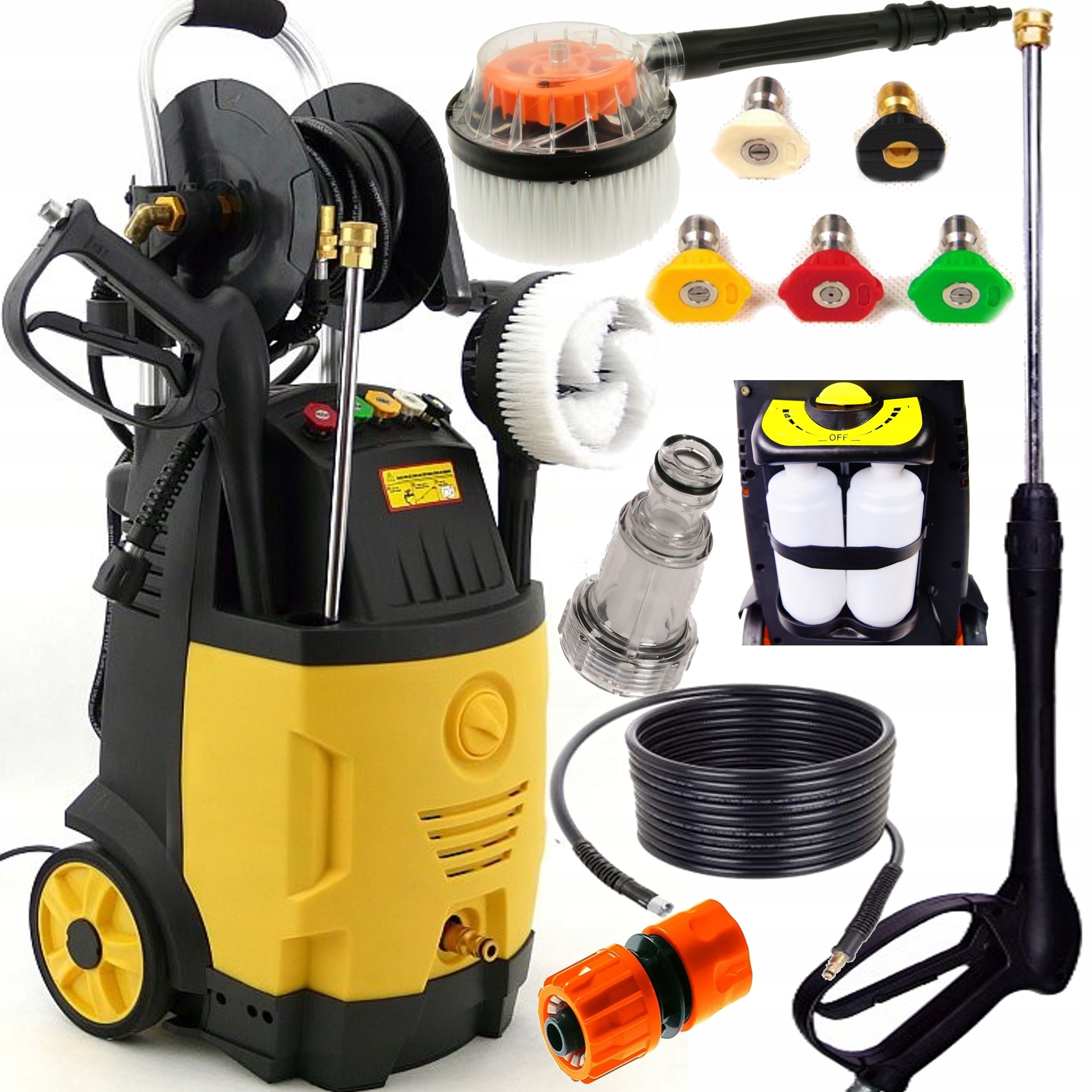 KRAFT&DELE ZESTAW MYJKA CIŚNIENIOWA WYSOKOCIŚNIENIOWA ELEKTRYCZNA 2000W 435 (5901638114785 ...