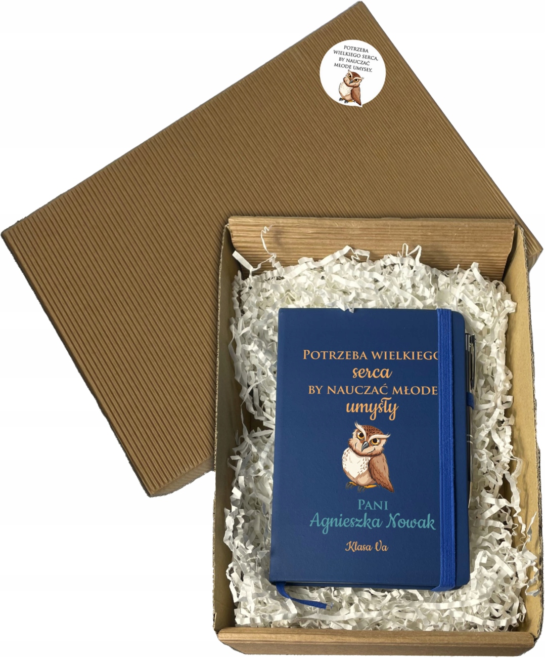 PREZENT DLA NAUCZYCIELA PERSONALIZOWANY NOTES GOTOWY ZESTAW DŁUGOPIS ...