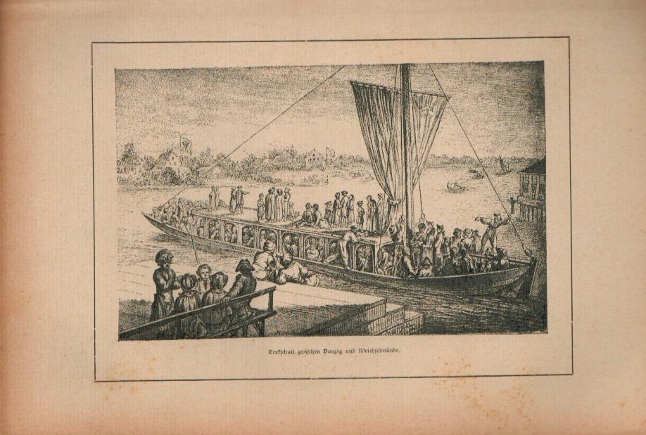 g0134 Danzig Tretschuit zwischen Danzig und Weichselmünde z okolo 1890 ...