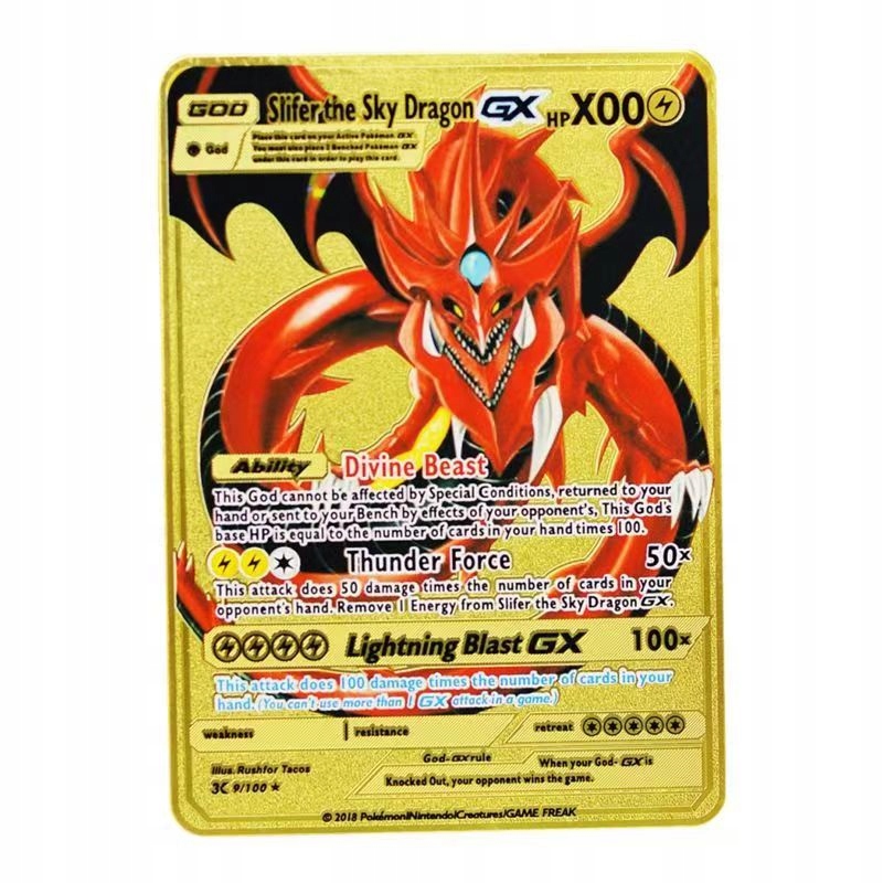 Zlatá METALOVÁ karta Pokémon ZLATÁ KARTA POKEMON za 45 Kč - Allegro