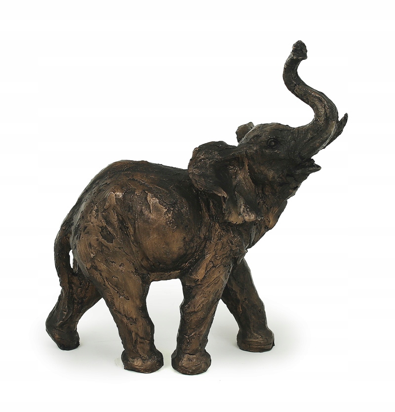 Figurka słonia słoń z uniesioną trąbą brązowy 13655047060 - Allegro.pl