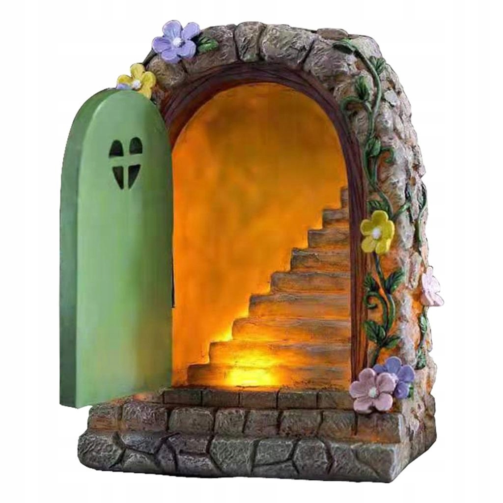 Duże drzwi wróżki Solar LED Pixie Kamienne • Cena, Opinie - Allegro