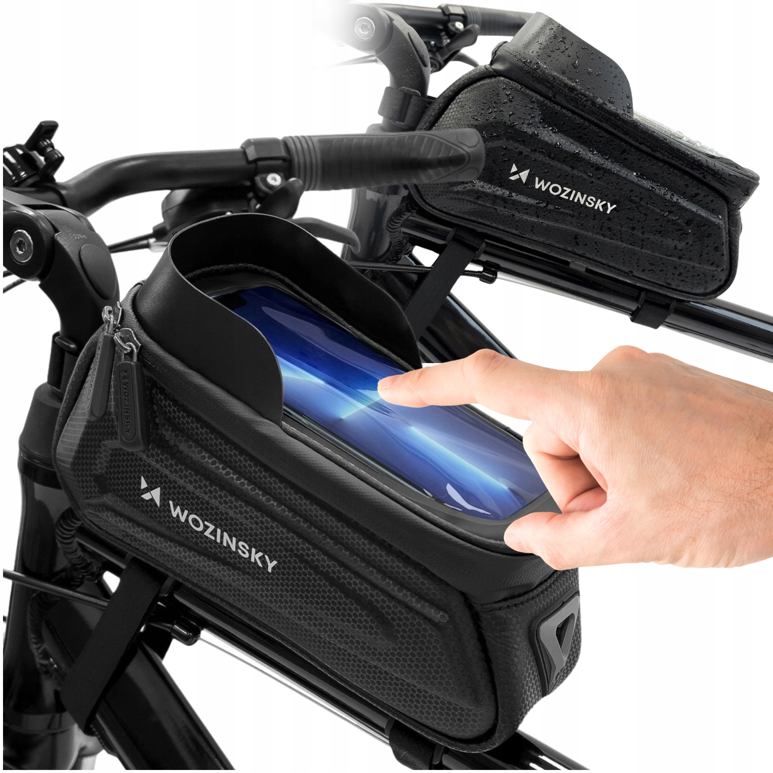 SAKWA NA ROWER TORBA NA RAMĘ UCHWYT CASE ETUI NA TELEFON POKROWIEC ...