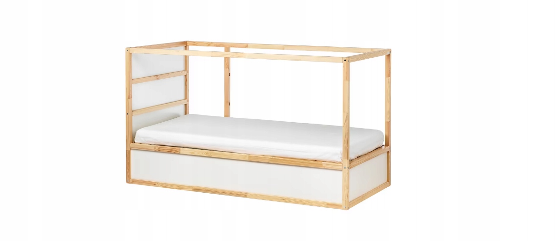 IKEA KURA Dwustronne łóżko, biały/sosna, 90x200 cm 13183225800 - Allegro.pl
