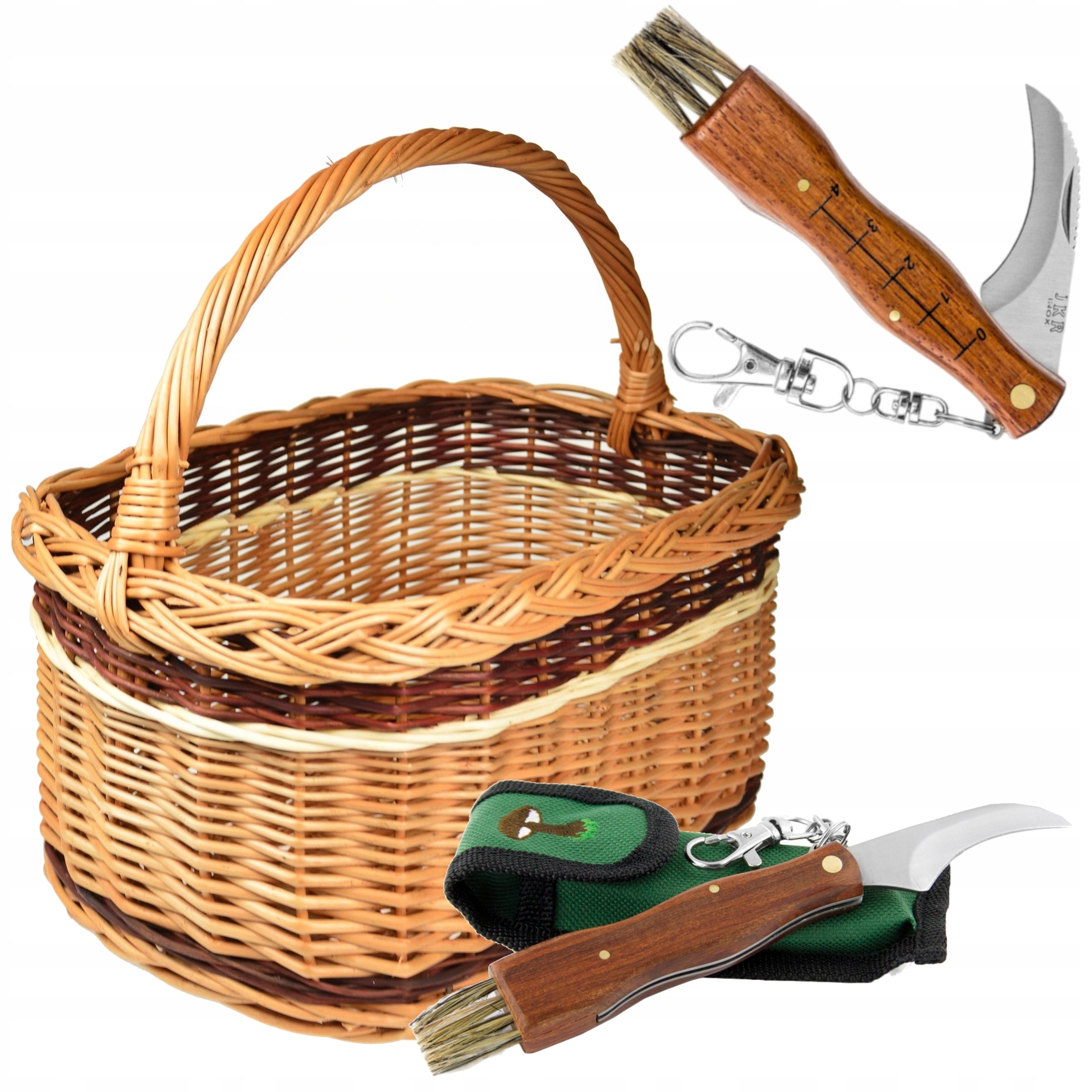 ZESTAW GRZYBIARZA NA GRZYBY KOSZ WIKLINOWY NOŻYK - Zestaw Grzybiarza ...