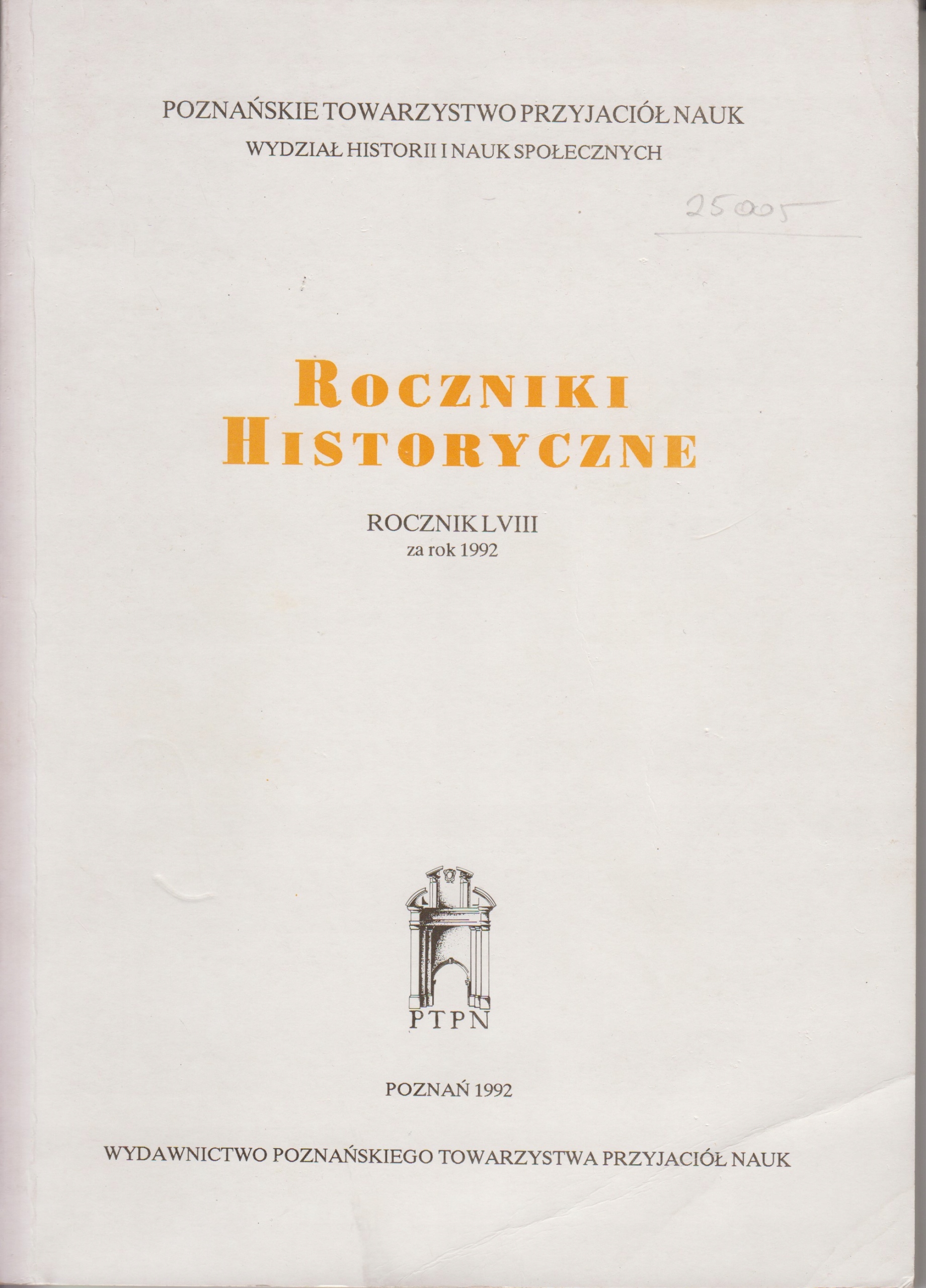 Roczniki Historyczne, 58, 1992 Praca zbiorowa • Cena, Opinie - Allegro