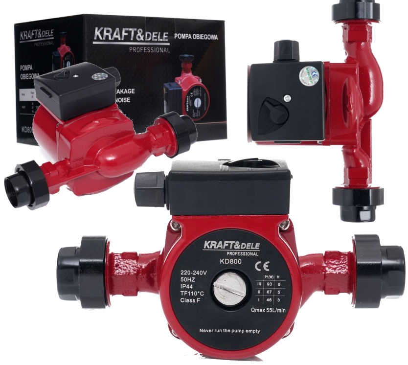 Pompa obiegowa, CO, 56l/min., Kraft&Dele (KD800) • Opinie - Allegro