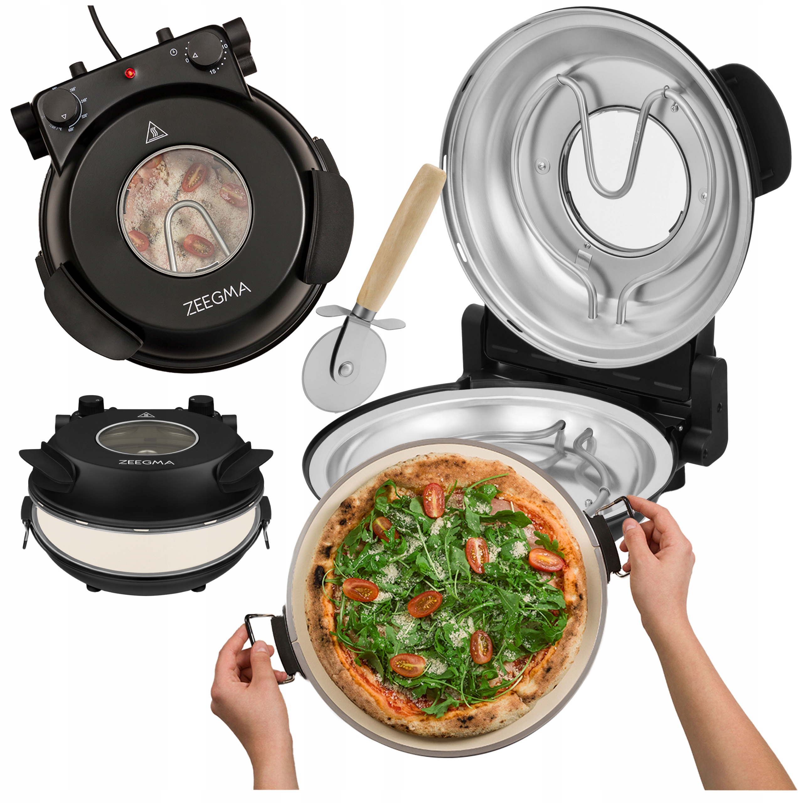 PEC NA PIZZU 400°C Kamenná Domáca pec PIZZA 1200W ZEEGMA Pizza Chef ...