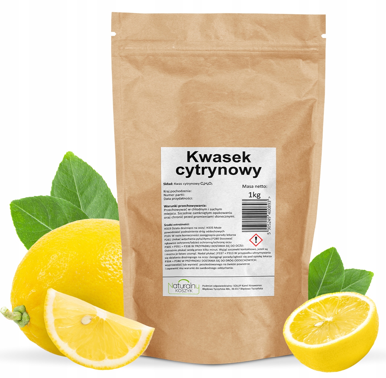 KWASEK CYTRYNOWY 2kg SPOŻYWCZY E330 Kwasek cytrynowy 2x 1kg ...