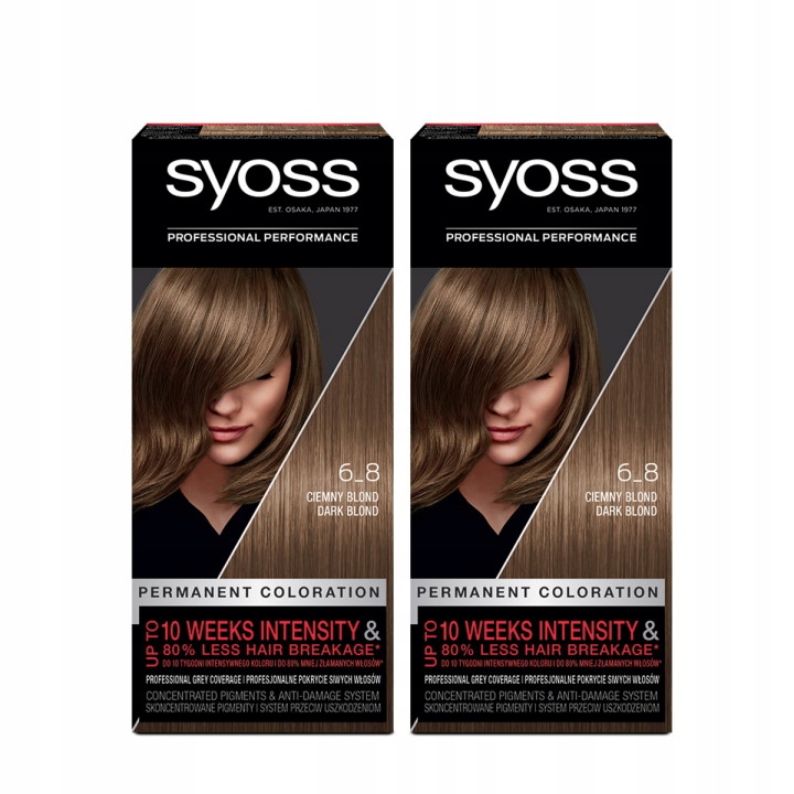 Syoss Farba do włosów 6-8 Ciemny Blond x2 (3838824384689) • Cena ...