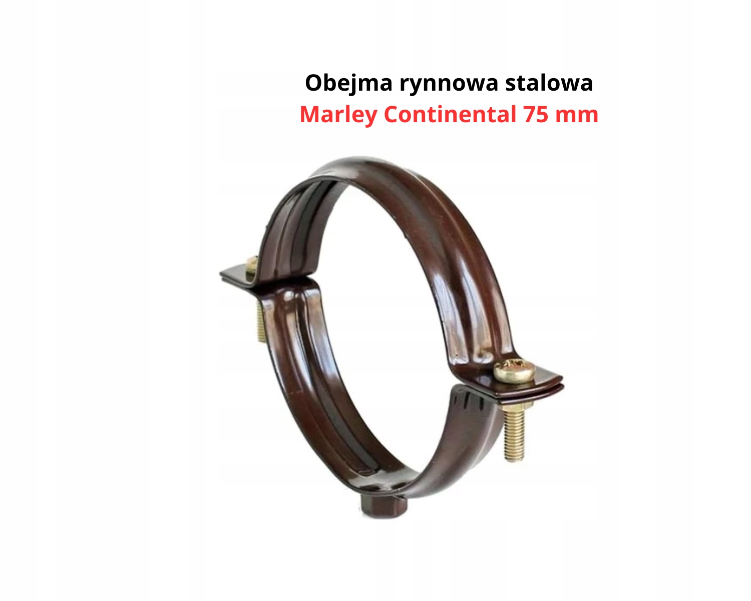 Obejma rury spustowej Marley 75 mm brązowy (4002644317779) • Cena ...