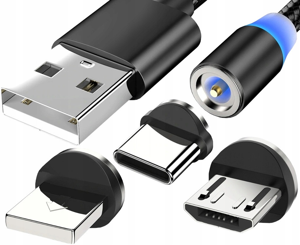 Kabel 3in1cabelcase USB - USB typ C / microUSB / Lightning 1,5 m czarny - Sklep, Opinie, Cena w ...