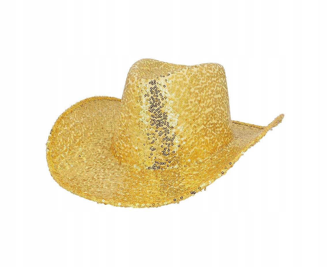 Kapelusz Kowbojski Rodeo Złoty Party Dziki Zachód Przebranie • Cena ...