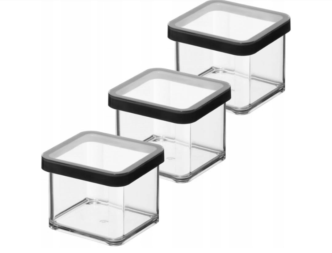 Pojemnik na żywność Rotho Loft 0,5l przezroczysty czarna obwódka ...