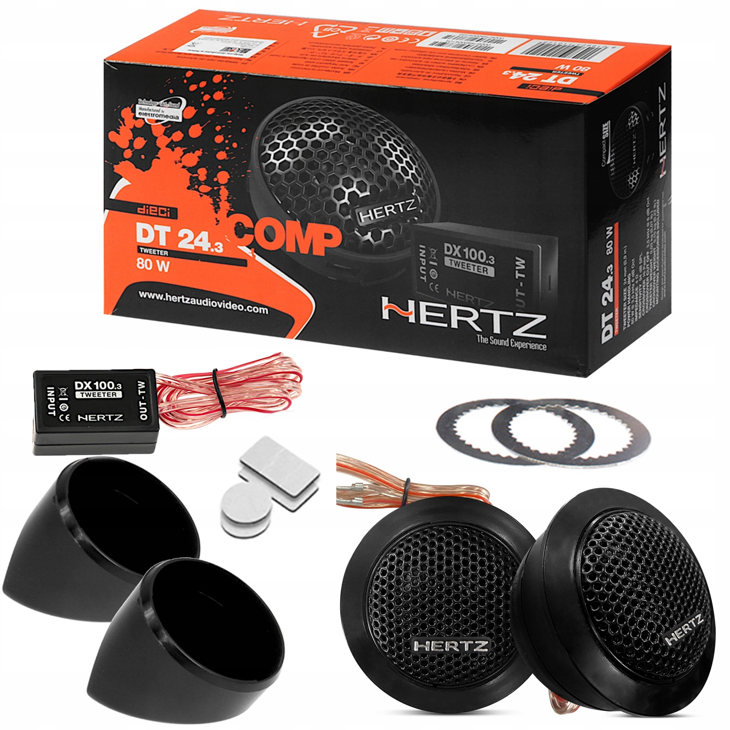 HERTZ DT24.3 Magassugárzók 80W Csipogók + VÁLTÓK, (6932586007637) • Ár, Vélemények - Allegro