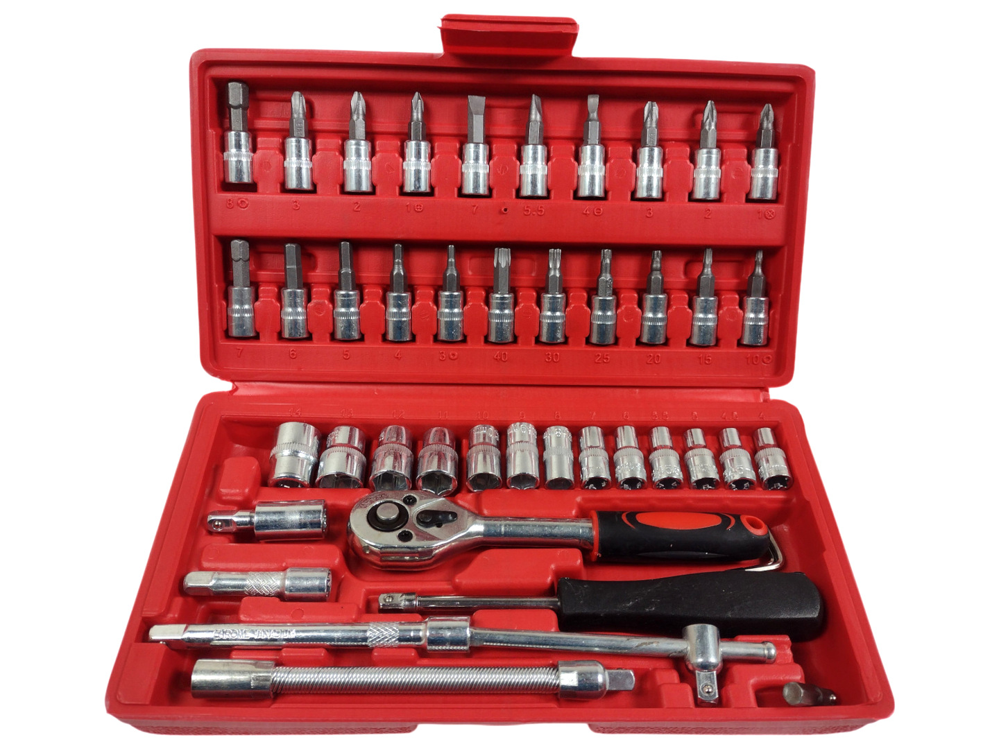 ZESTAW KLUCZY NASADOWYCH BITÓW ELEMENTÓW KLUCZE NASADOWE TORX 46 elementów 5907589369427 za 24 ...