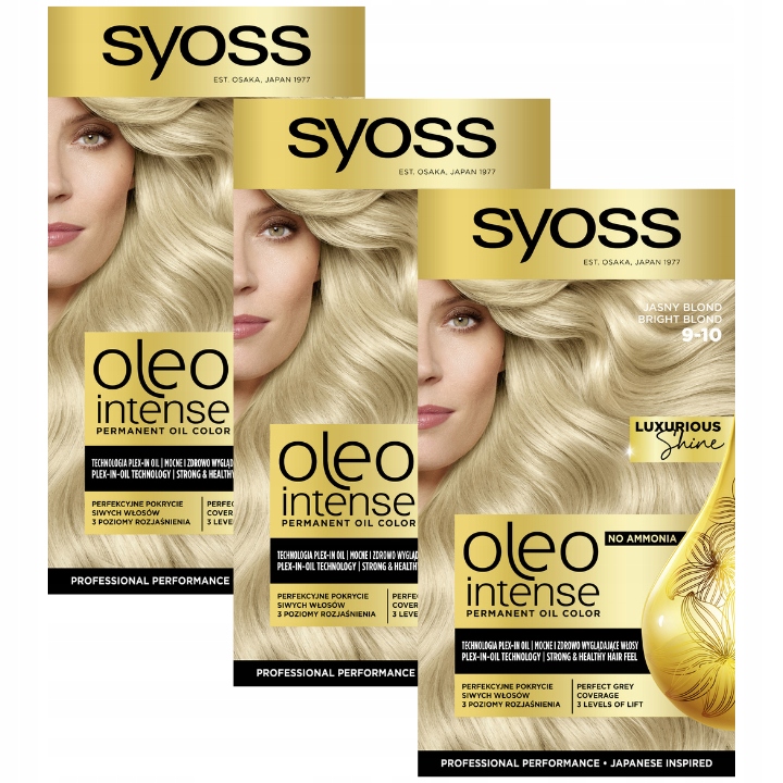 Syoss Oleo Farba do Włosów 9-10 Jasny Blond x3 (3838824385501) • Cena ...
