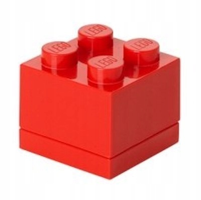 LEGO Pojemnik 4 MINI Klocek Pudełko CZERWONY (5706773401109) • Cena, Opinie • Pojemniki ...