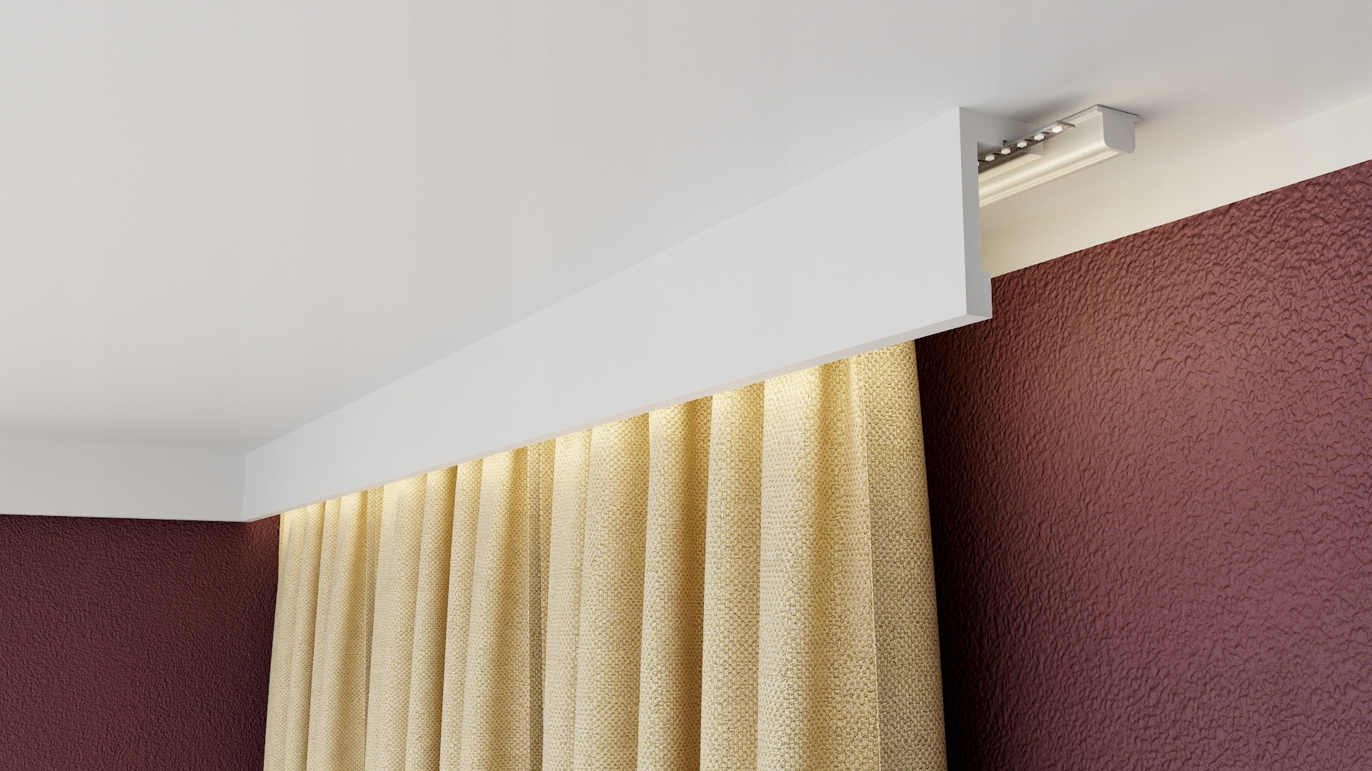 Listwa maskująca karnisz Prosta 8x4 LED • Cena, Opinie • Sztukateria ...