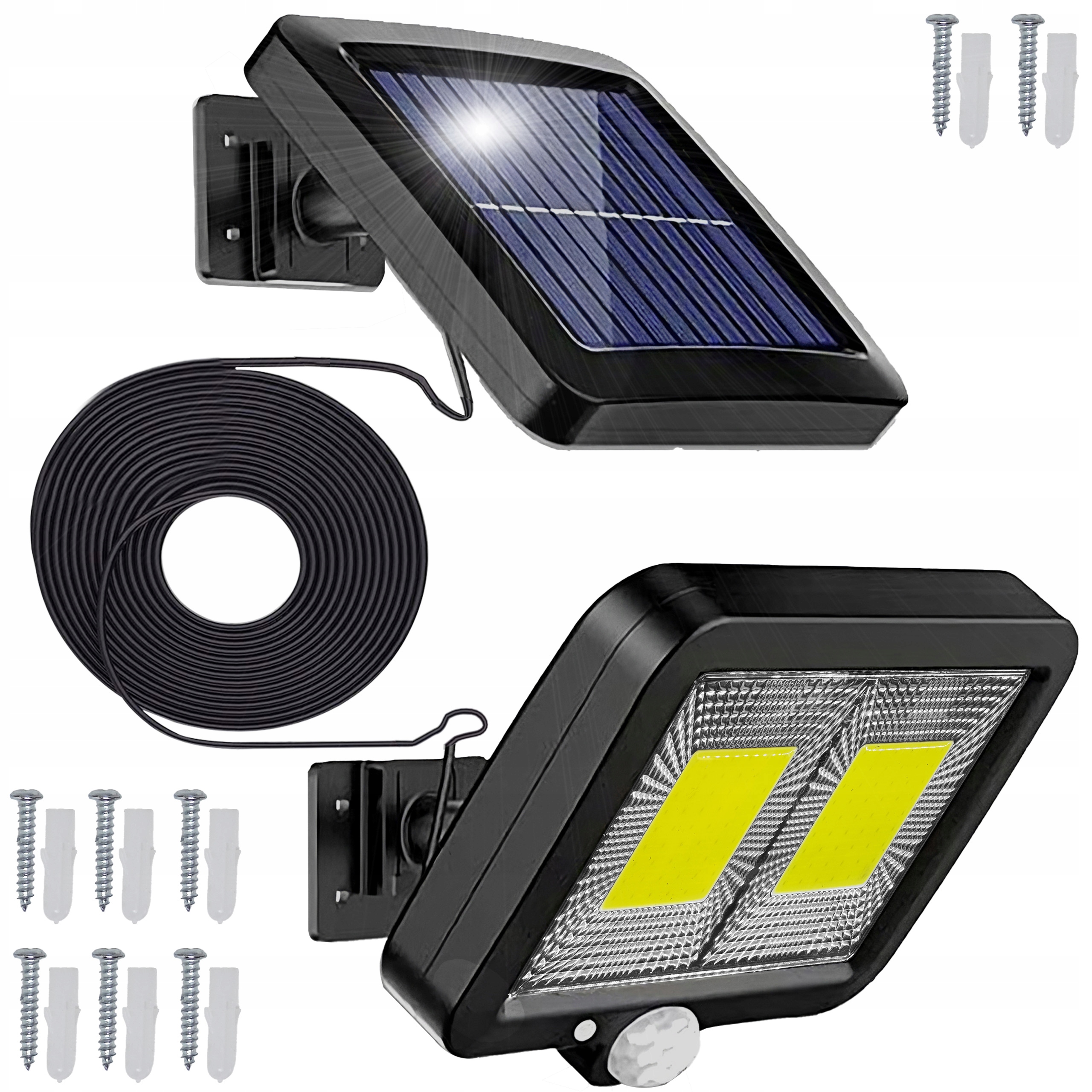 LAMPA SOLARNA LED CZUJNIK RUCHU ZMIERZCHU ZEWNĘTRZNA HALOGEN OGRODOWA MOCNA (5904806165275 ...