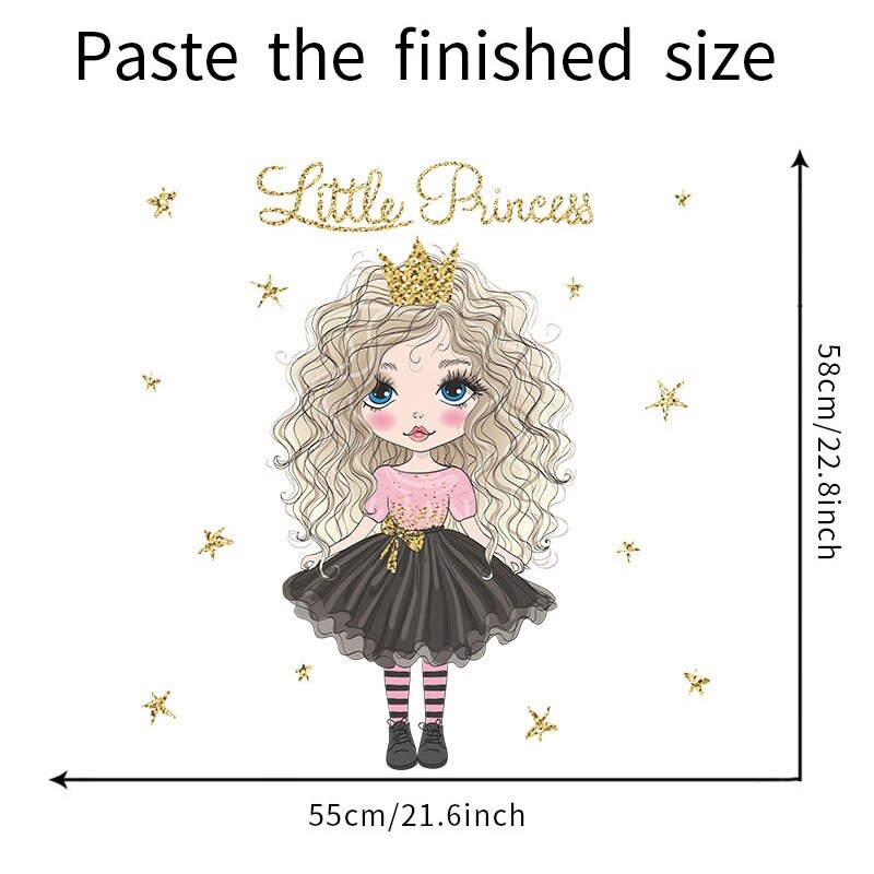 Cartoon malá princezna a jednorožec samolepky s za 357 Kč od ganzhoushi ...