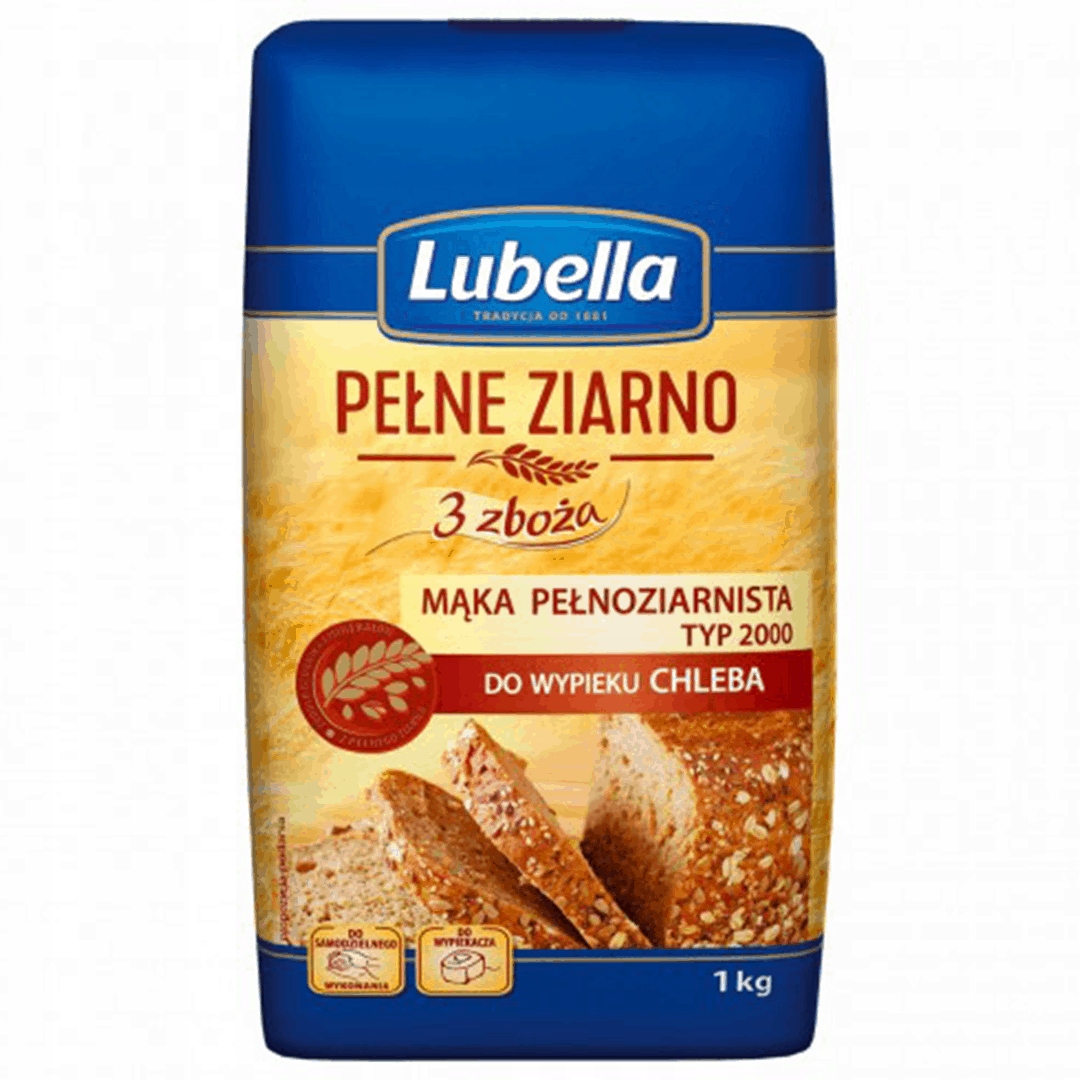 LUBELLA Mąka Pełnoziarnista 3 Zboża Do Chleba 1kg 12563801798 - Allegro.pl