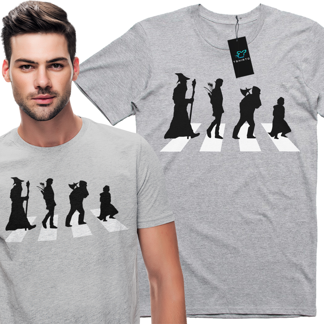 KOSZULKA MĘSKA WŁADCA PIERŚCIENI ABBEY ROAD L • Cena, Opinie • T-shirty ...