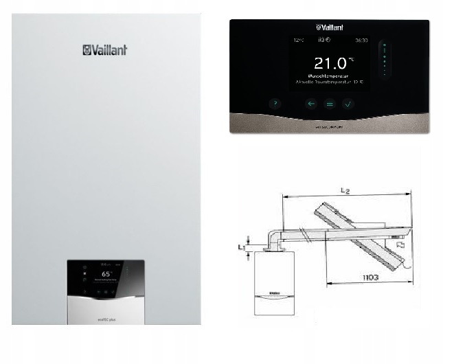 Vaillant VCW 32CS/1-5 ecoTEC plus + sensoCOMFORT 7 • Cena, Opinie • Kotły i piece 12726696362 ...