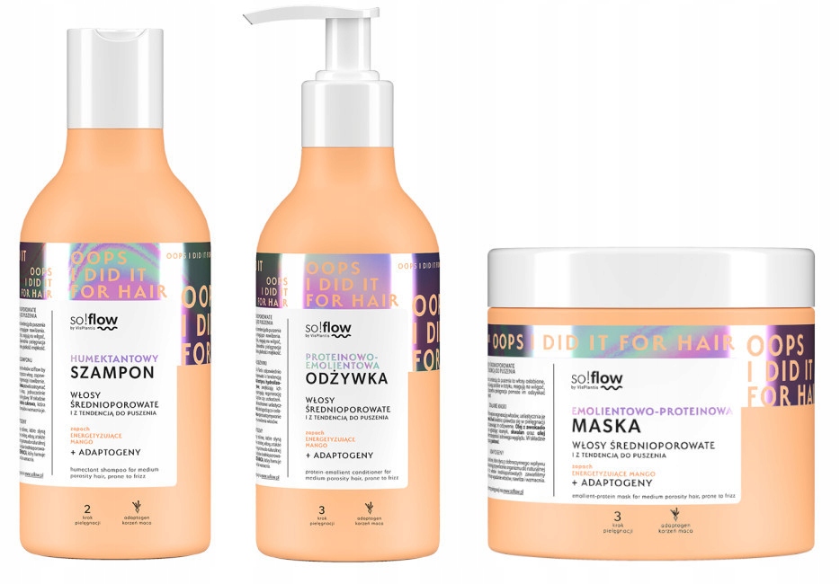 SO!FLOW ZESTAW ŚREDNIOPOROWATE SZAMP/ODŻYWKA/MASKA 13738773160 - Allegro.pl